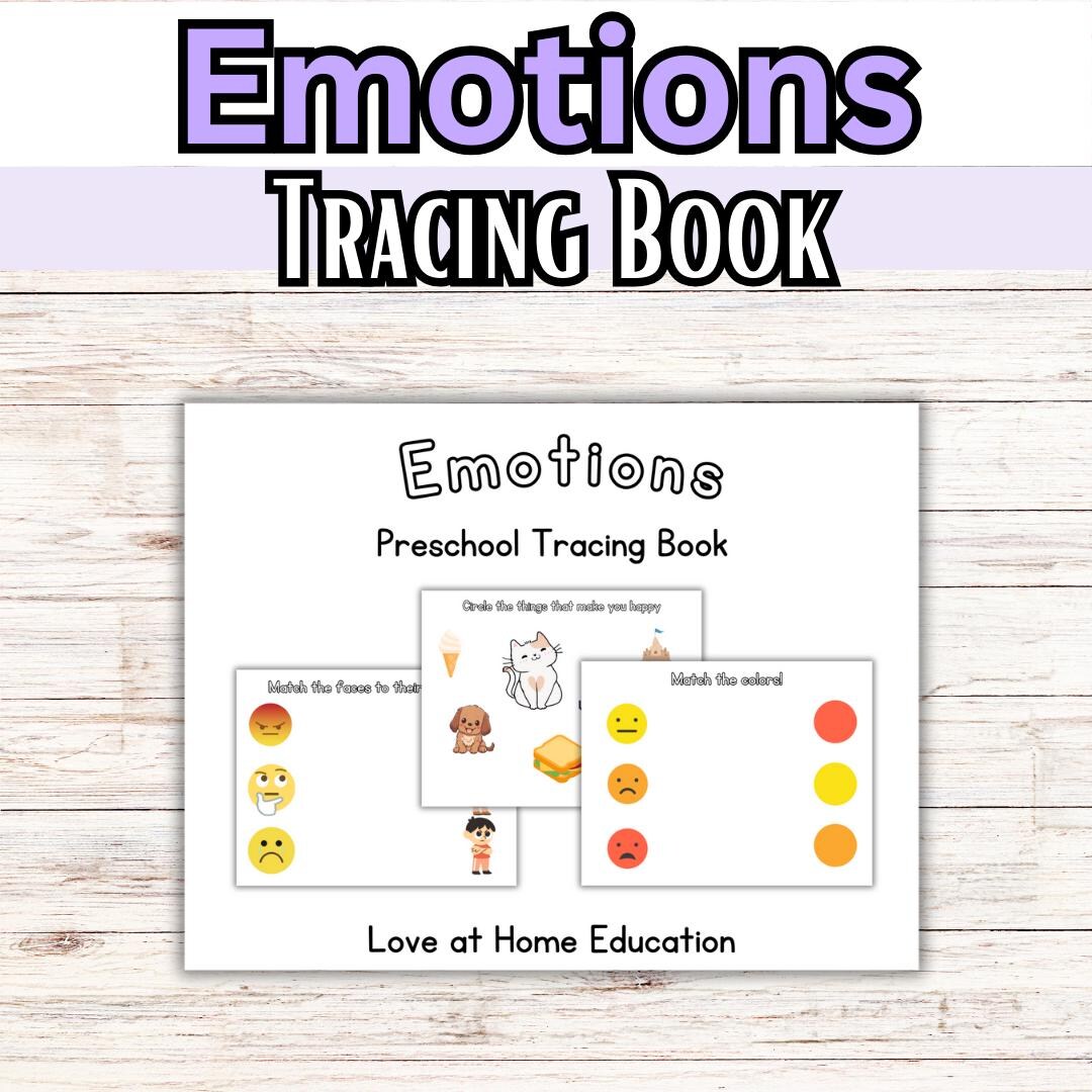 My Emotions TRACING BOOK! Preschool and Toddler, Perfect for Laminating ...