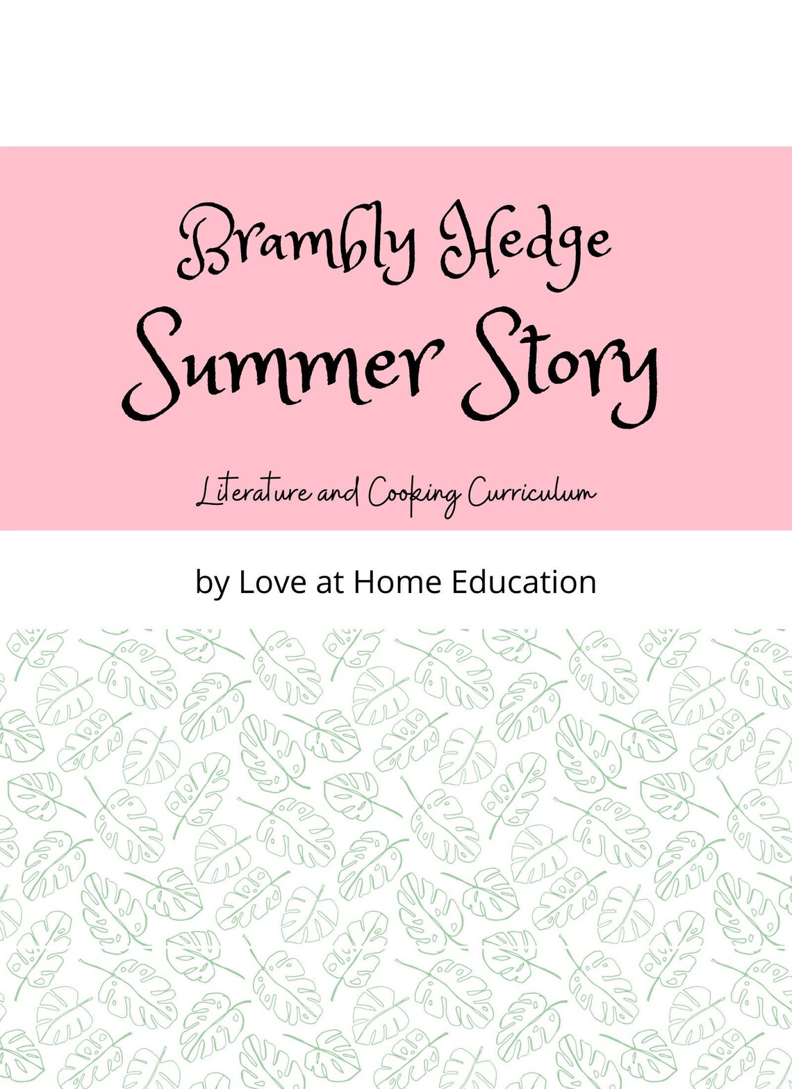 Brambly Hedge Summer Story Book Guide, Homeschool Literature and ...