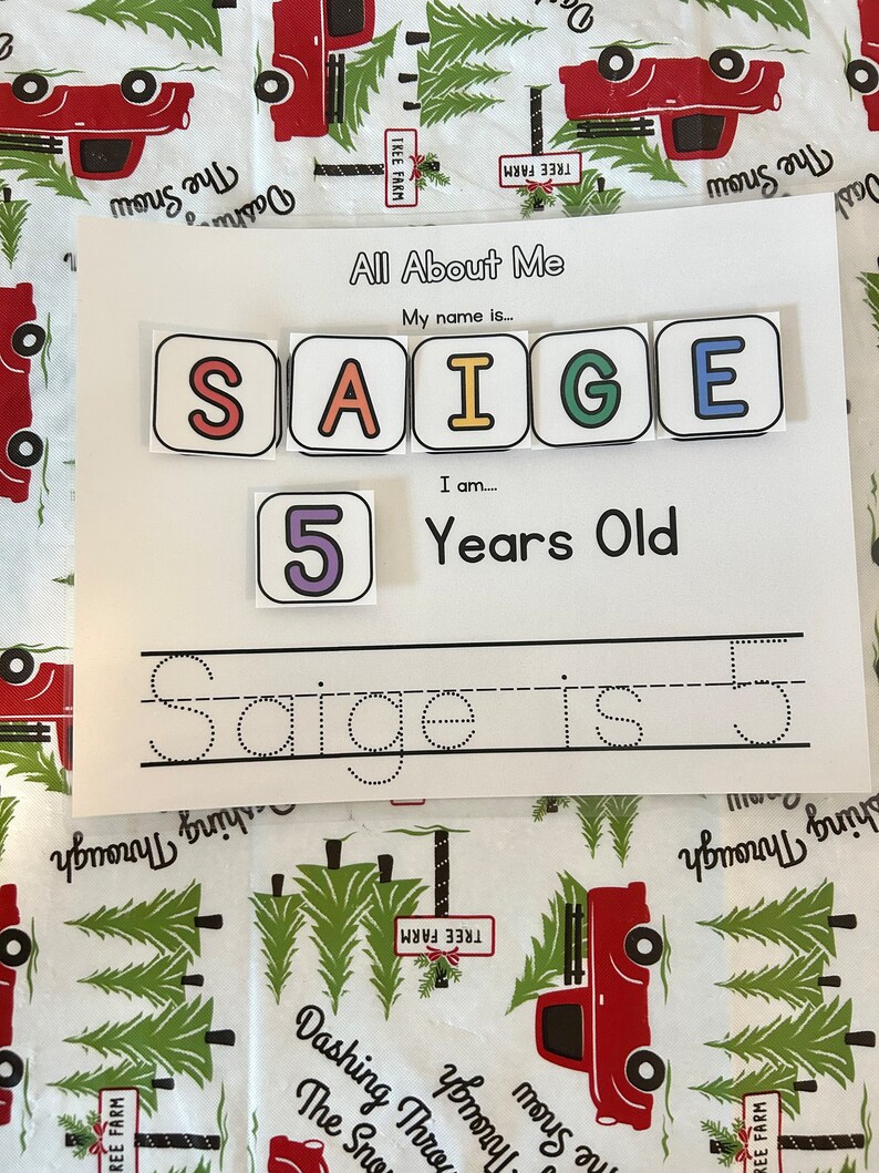 All About Me Pages Personalized Name, Age Busy Book for Preschoolers ...