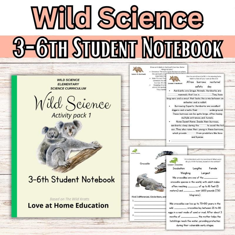 Wild Science Elementary Science Curriculum- FULL Prek-6th Student ...