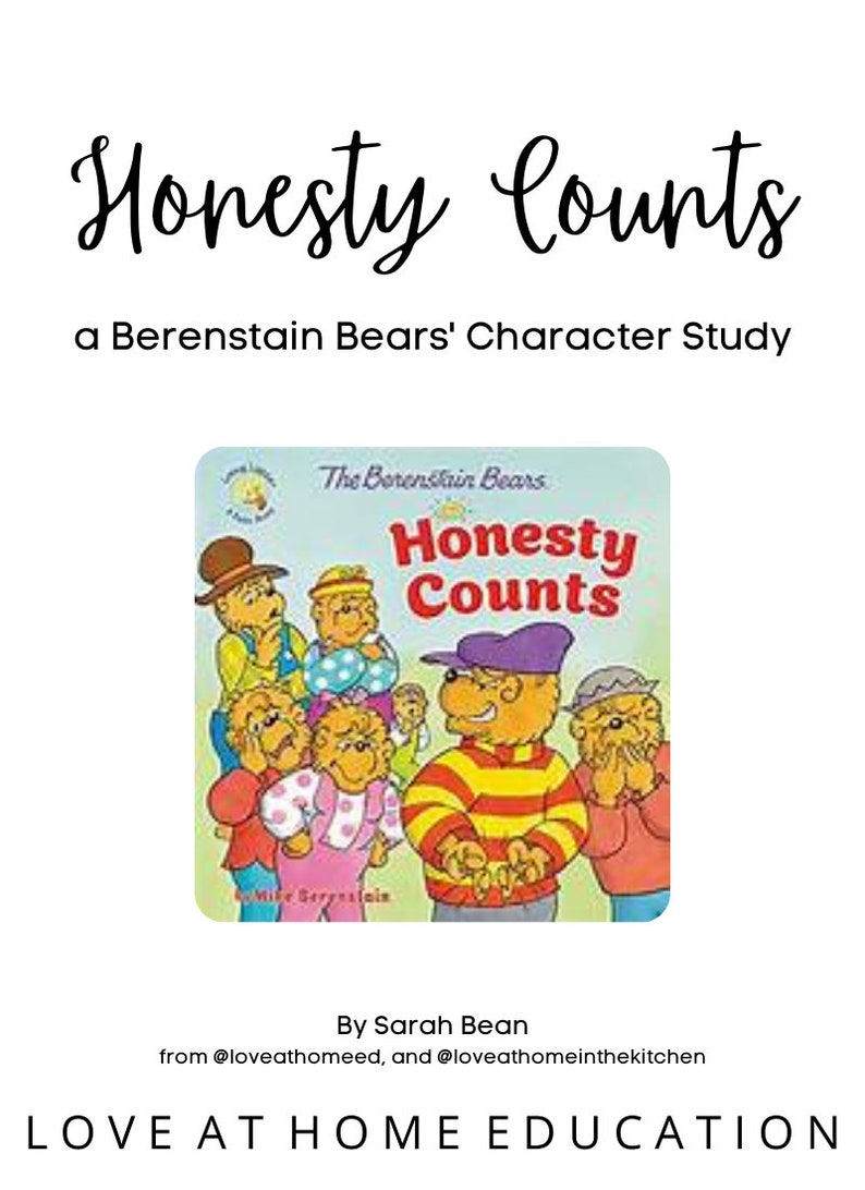 Bible Based Character Study- Honesty Counts, Digital Service Activities ...