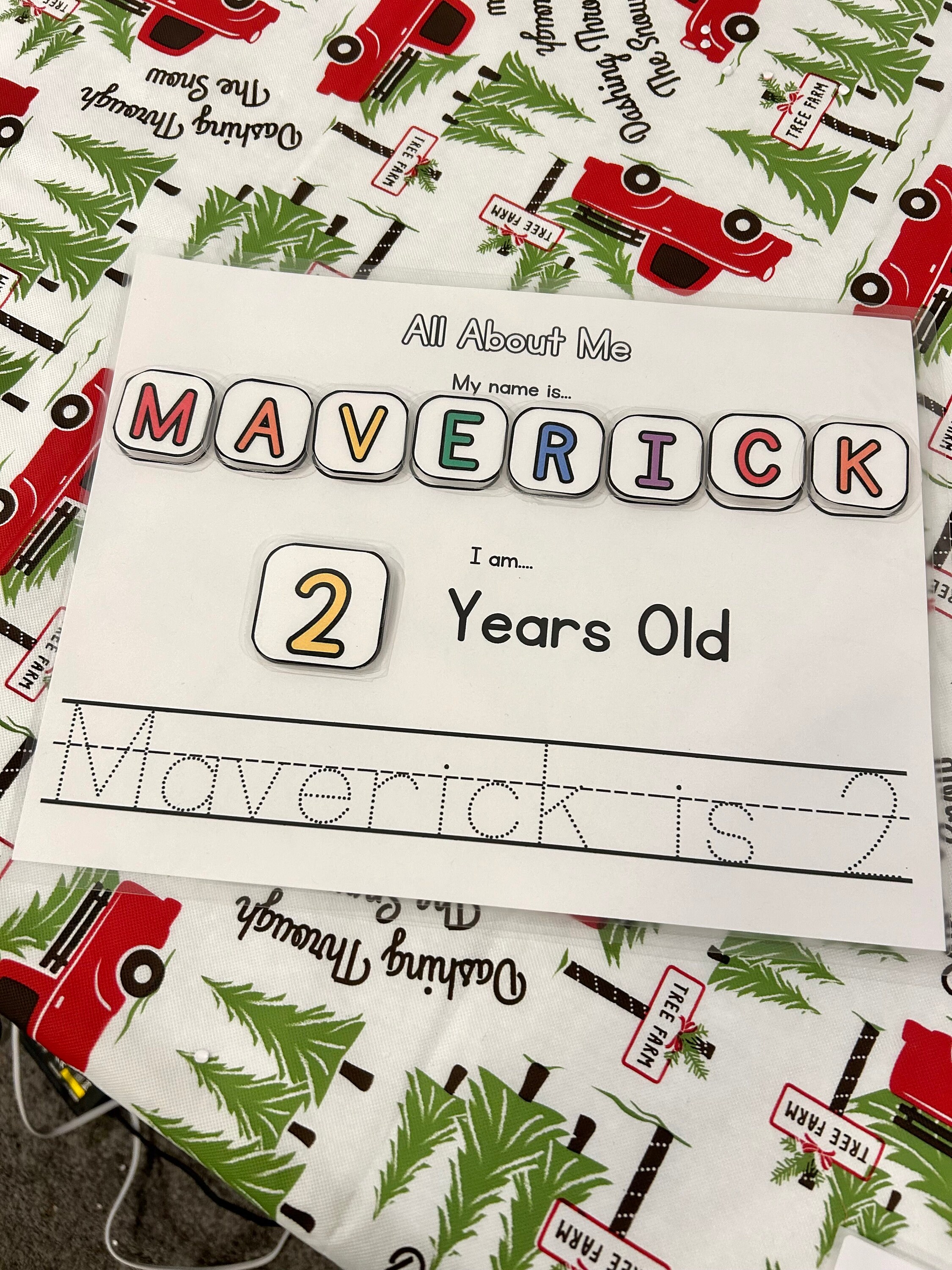 All About Me Pages Personalized Name, Age Listing for Preschoolers and ...