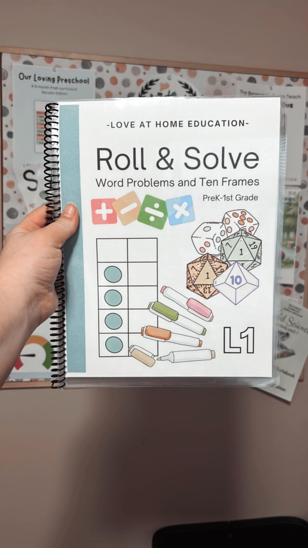 Printed Roll & Solve Math Book: Prek-1st Grade, Word Problems - Etsy