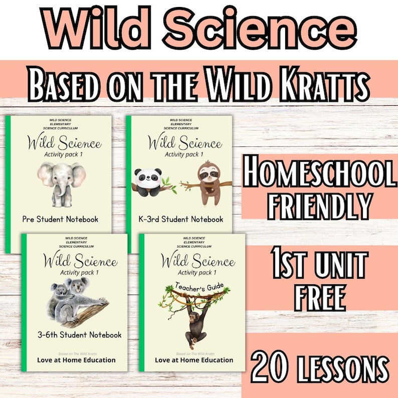 Wild Science Homeschool Curriculum – Prek-6th, Animal Science (digital ...