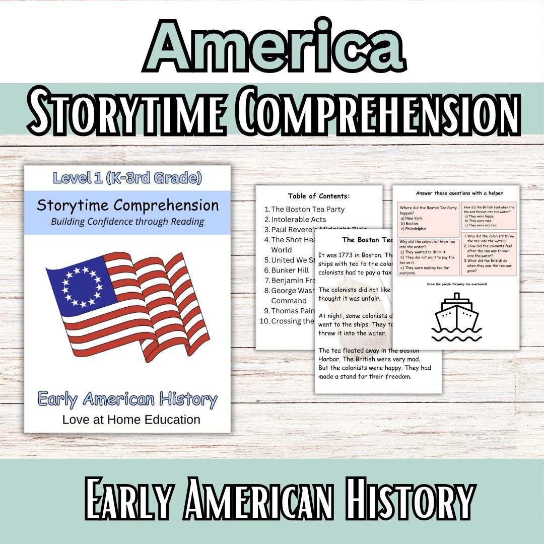 K-3 Early American History Storytime Comprehension – 10 Engaging ...