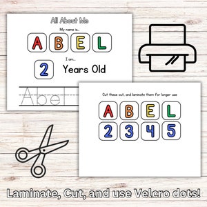 All About Me Pages Personalized Name, Age Busy Book for Preschoolers ...