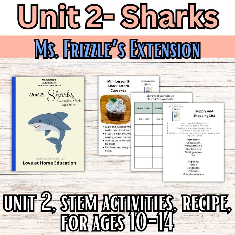 Unit 2- Sharks- 4th-8th Grade- Ms. Frizzle's Elementary Science ...