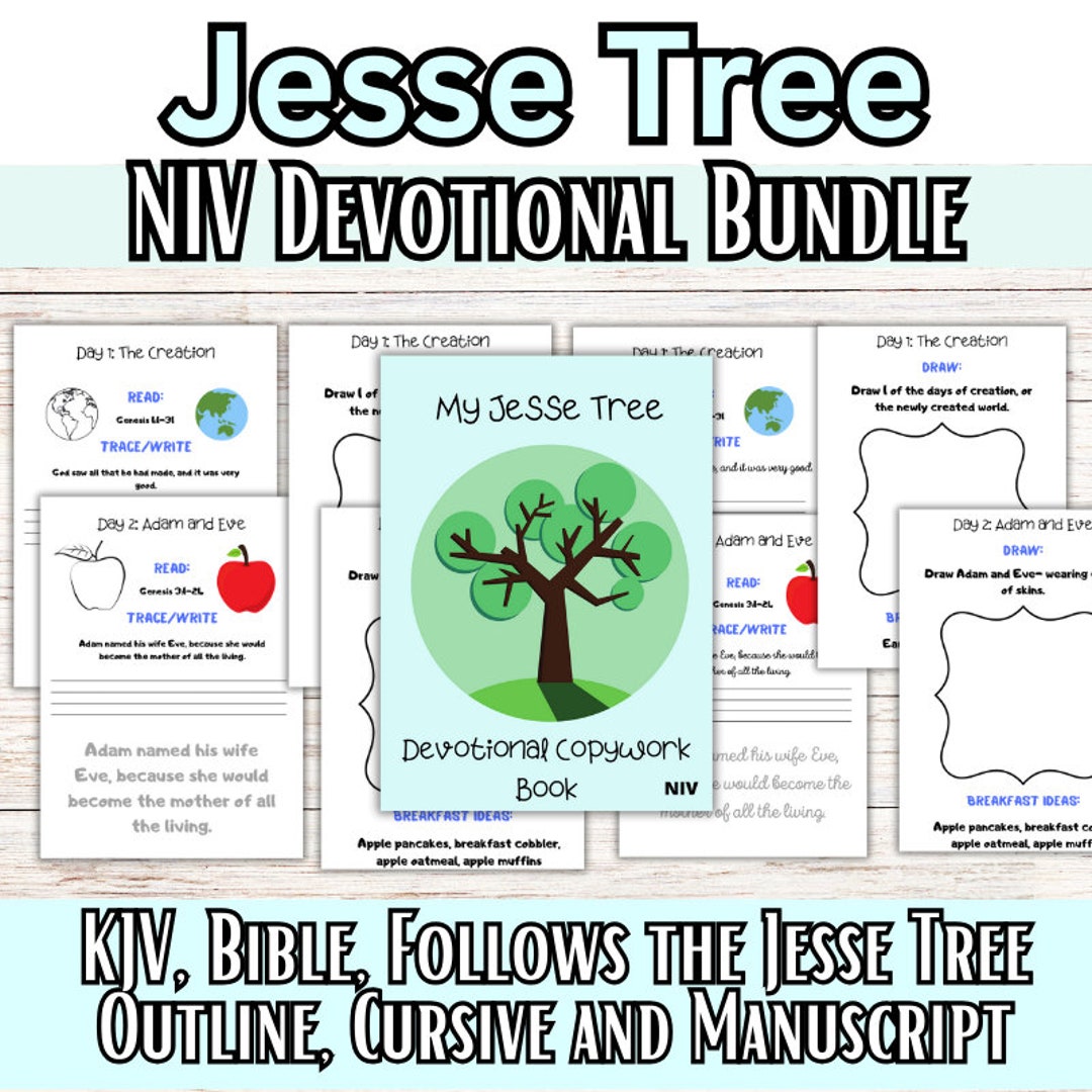 Jesse Tree Devotional Copywork | NIV Bible, Homeschool (digital ...