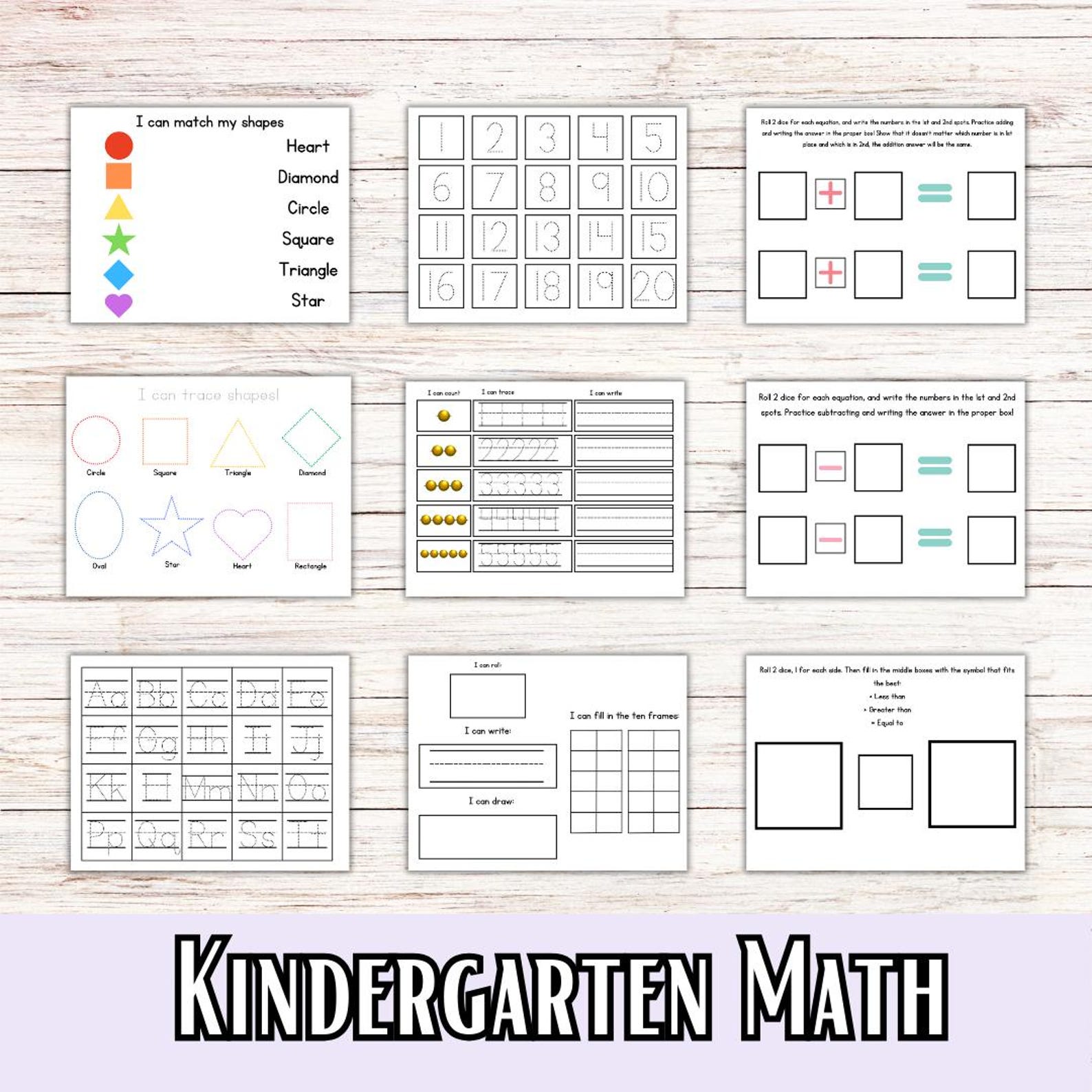 My Kindergarten Workbook: Reuse Over and Over! Homeschool, Public ...