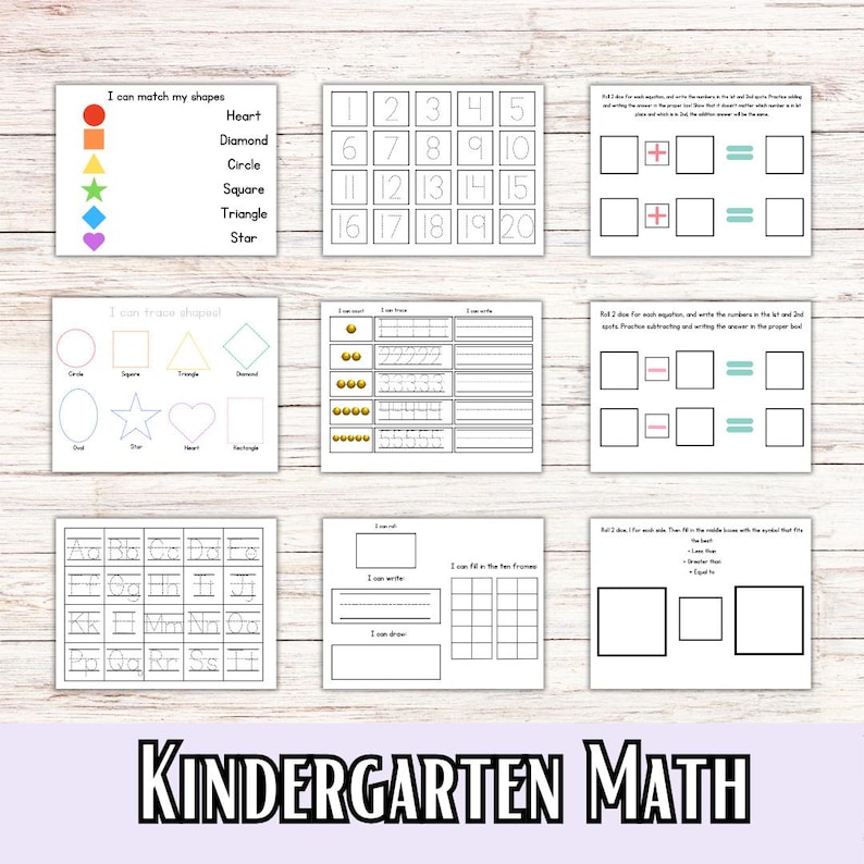 My Kindergarten Workbook: Reuse Over and Over! Homeschool, Public ...