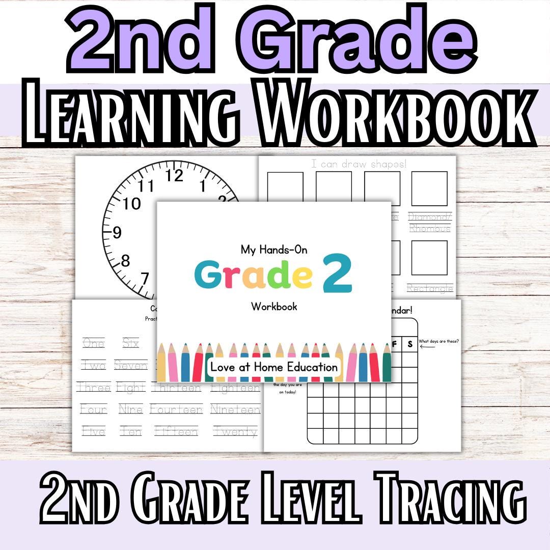 My 2nd Grade Workbook: Reuse Over and Over! Homeschool, Public School ...
