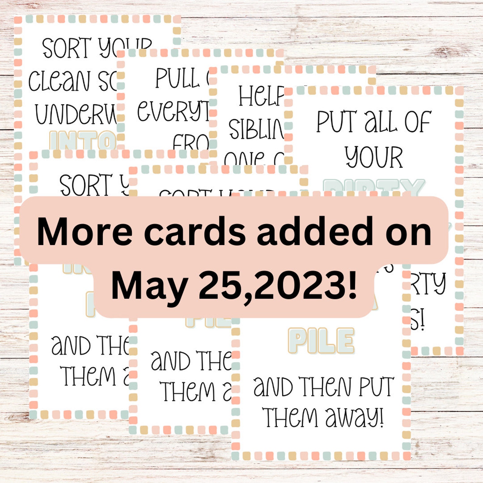 ADHD Cleaning Chore Cards for Kids, Teens, Adults (printable) - Etsy