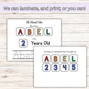 All About Me Pages Personalized Name, Age Busy Book for Preschoolers ...