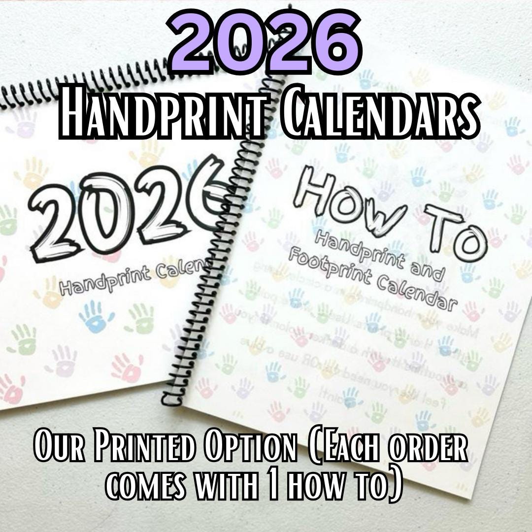 Handprint Calendar 2026 | Kids, Grandparents Christmas Gift (digital ...