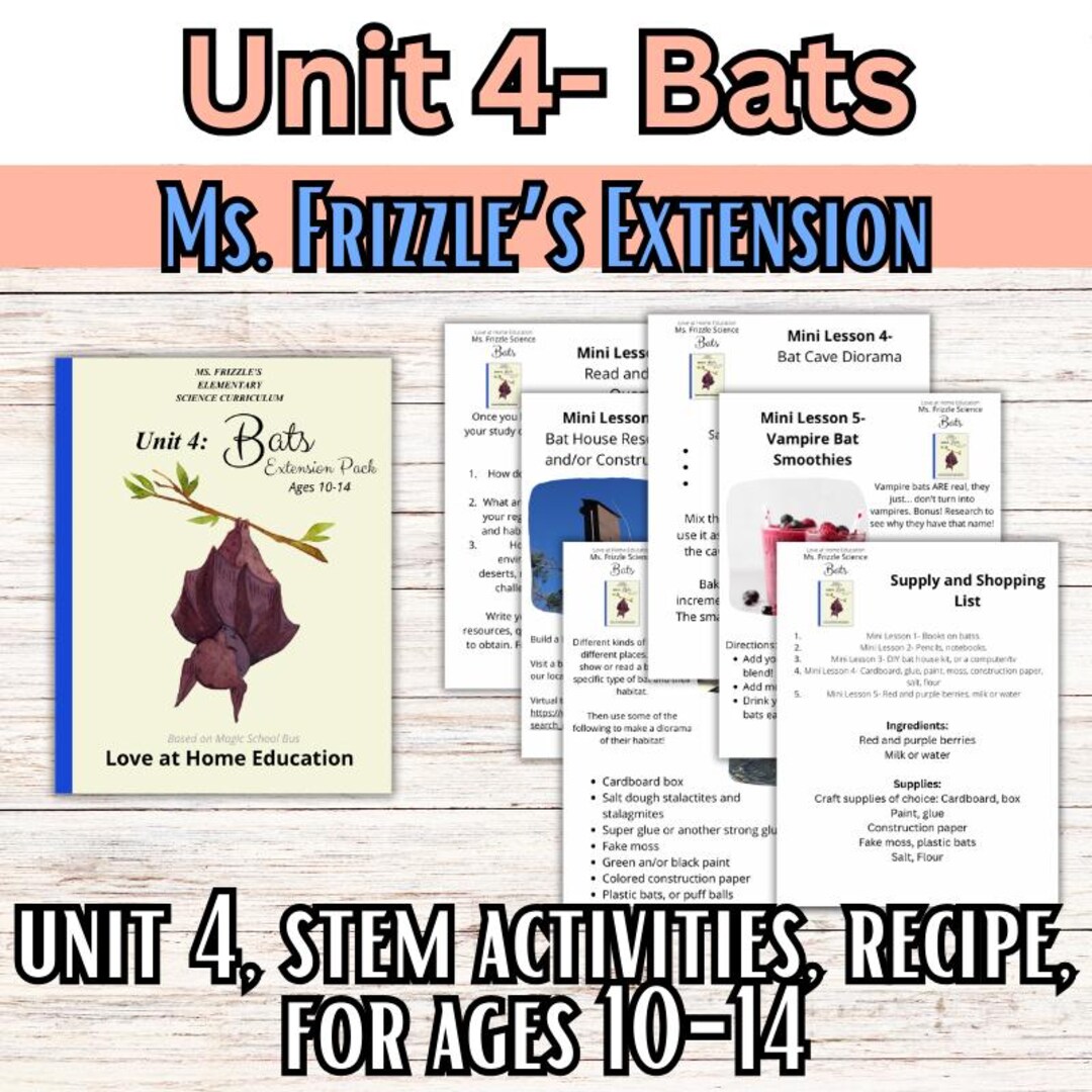 Ms. Frizzle's Bats Unit – Elementary Homeschool Science (digital ...