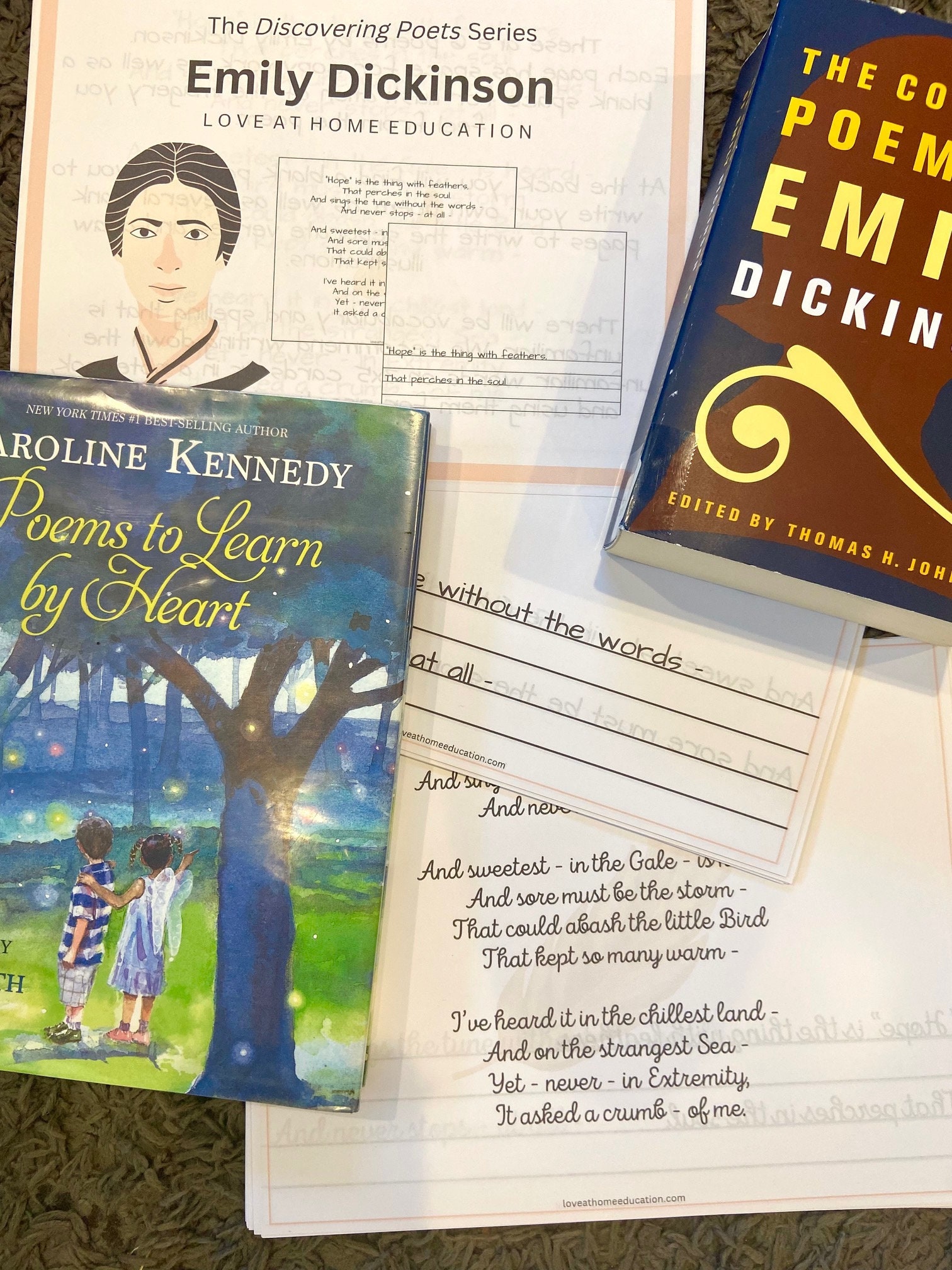 Discovering Poets Copywork Series: Emily Dickinson Homeschool Poetry ...