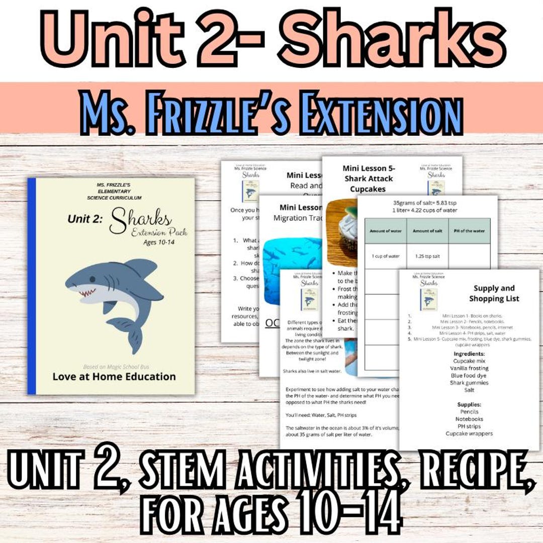 Unit 2- Sharks- 4th-8th Grade- Ms. Frizzle's Elementary Science ...