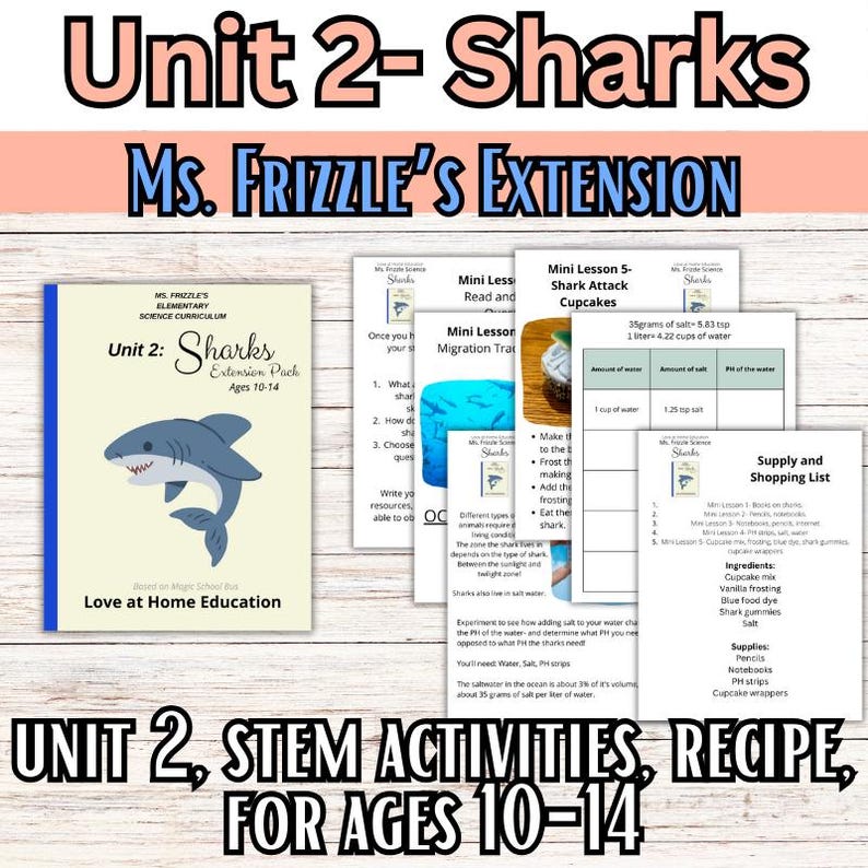 Unit 2- Sharks- 4th-8th Grade- Ms. Frizzle's Elementary Science ...