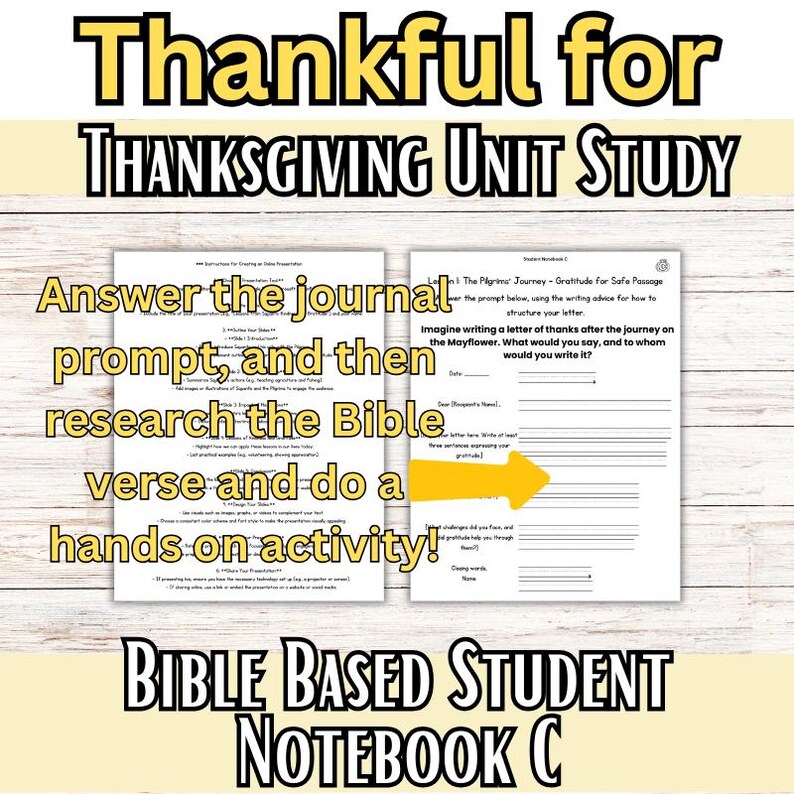 Student Notebooks C- Faith and Secular- Thankful for Thanksgiving ...