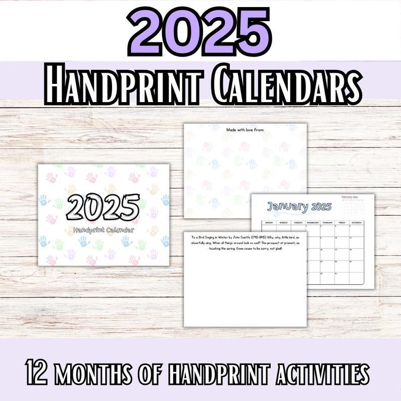 Handprint Calendar for 2025 | Christmas Gifts That Are Handmade for ...