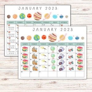 Unschooling Calendar Volume 1: SPACE | Homeschool Resources | Preschool ...