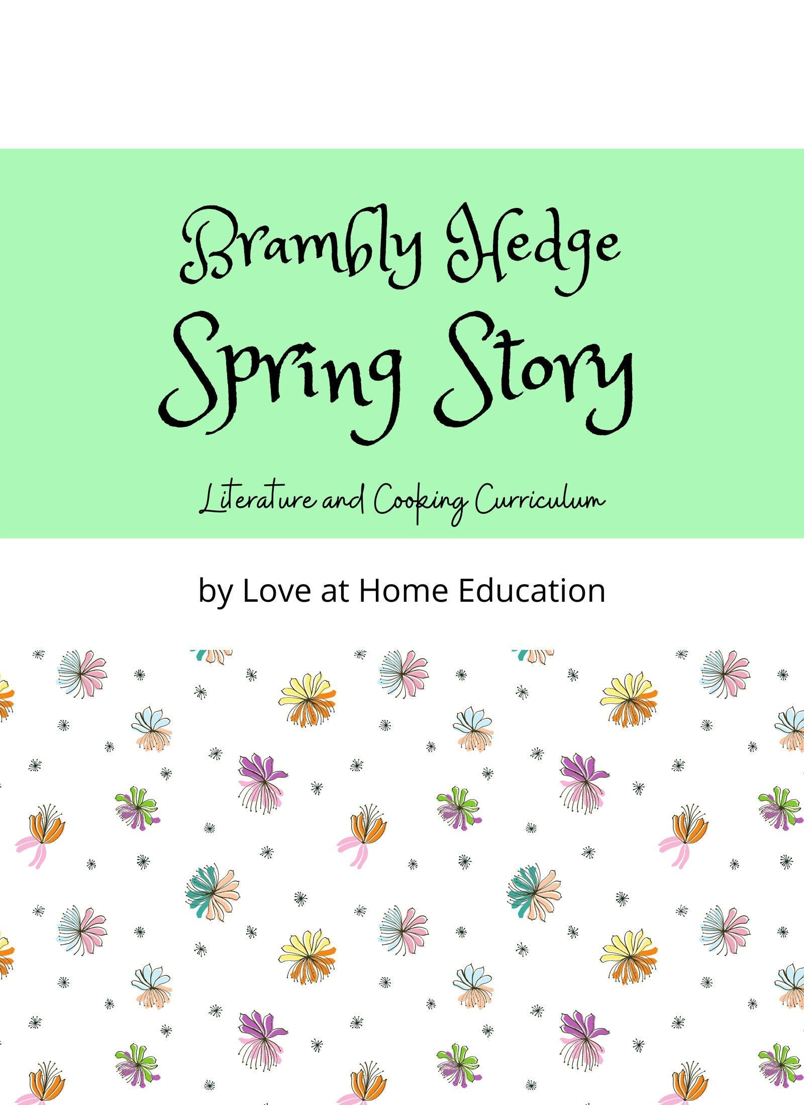 Brambly Hedge Spring Story Book Guide, Homeschool Literature and ...