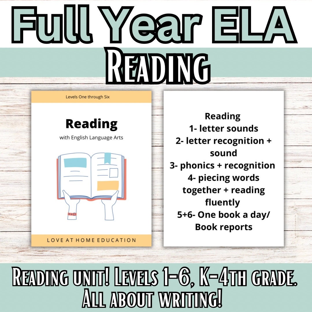 ELA Reading Curriculum: Homeschool Language Arts, K-6th Grade (digital ...