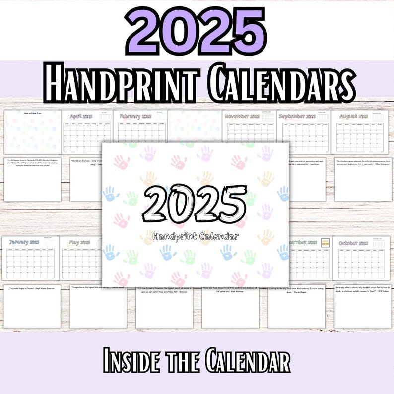 Handprint Calendar for 2025 | Christmas Gifts That Are Handmade for ...