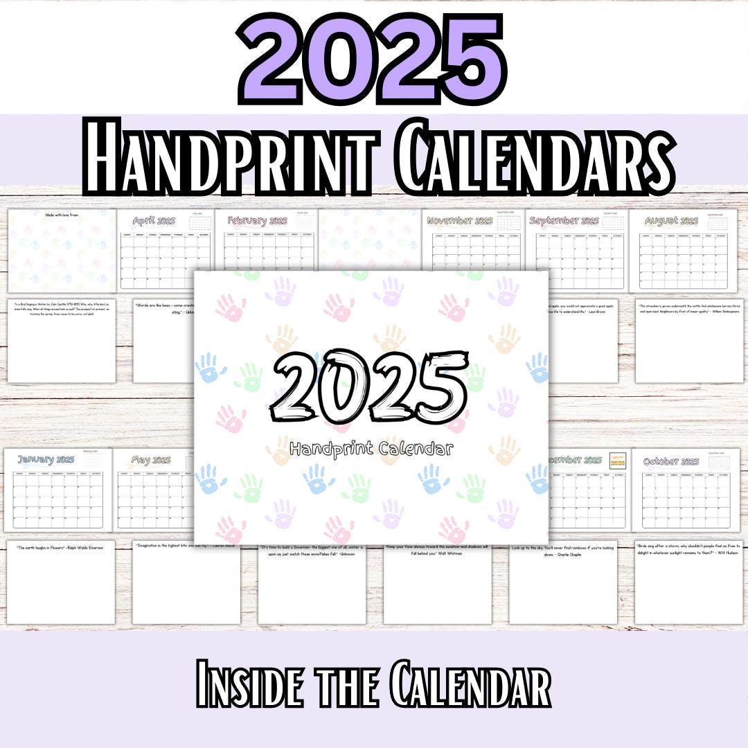 Handprint Calendar for 2025 | Christmas Gifts That Are Handmade for ...