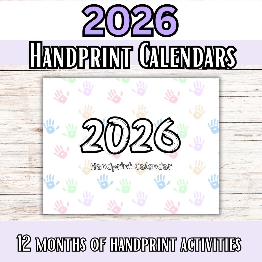 Handprint Calendar 2026 | Kids, Grandparents Christmas Gift (digital ...