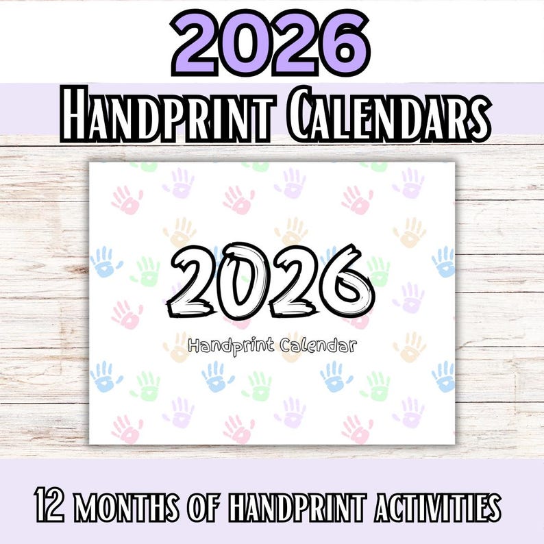 Handprint Calendar 2026 PRINT | Kids, Grandparents Christmas Gift ...