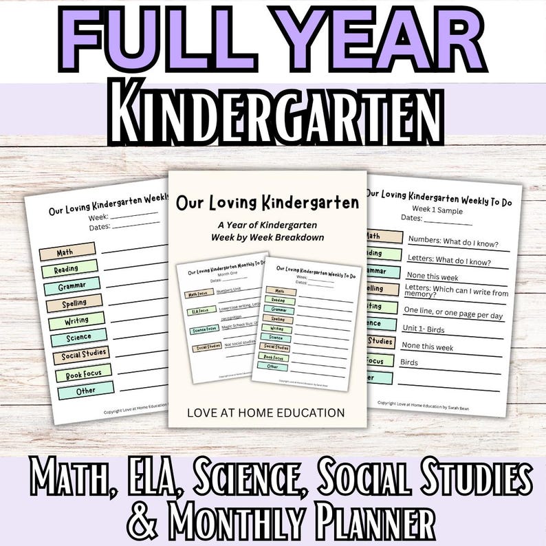 Full Year of Kindergarten, Our Loving Kindergarten Homeschool ...