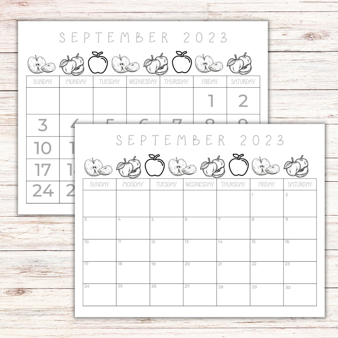 September 2023 Calendar Printable Pdf Calendar Traceable Calendar for ...