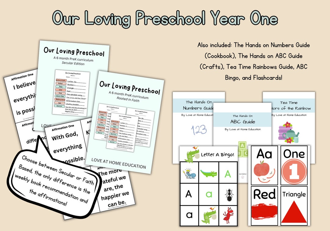 Full Year Homeschool Preschool Curriculum, Crafts, Recipes (digital ...