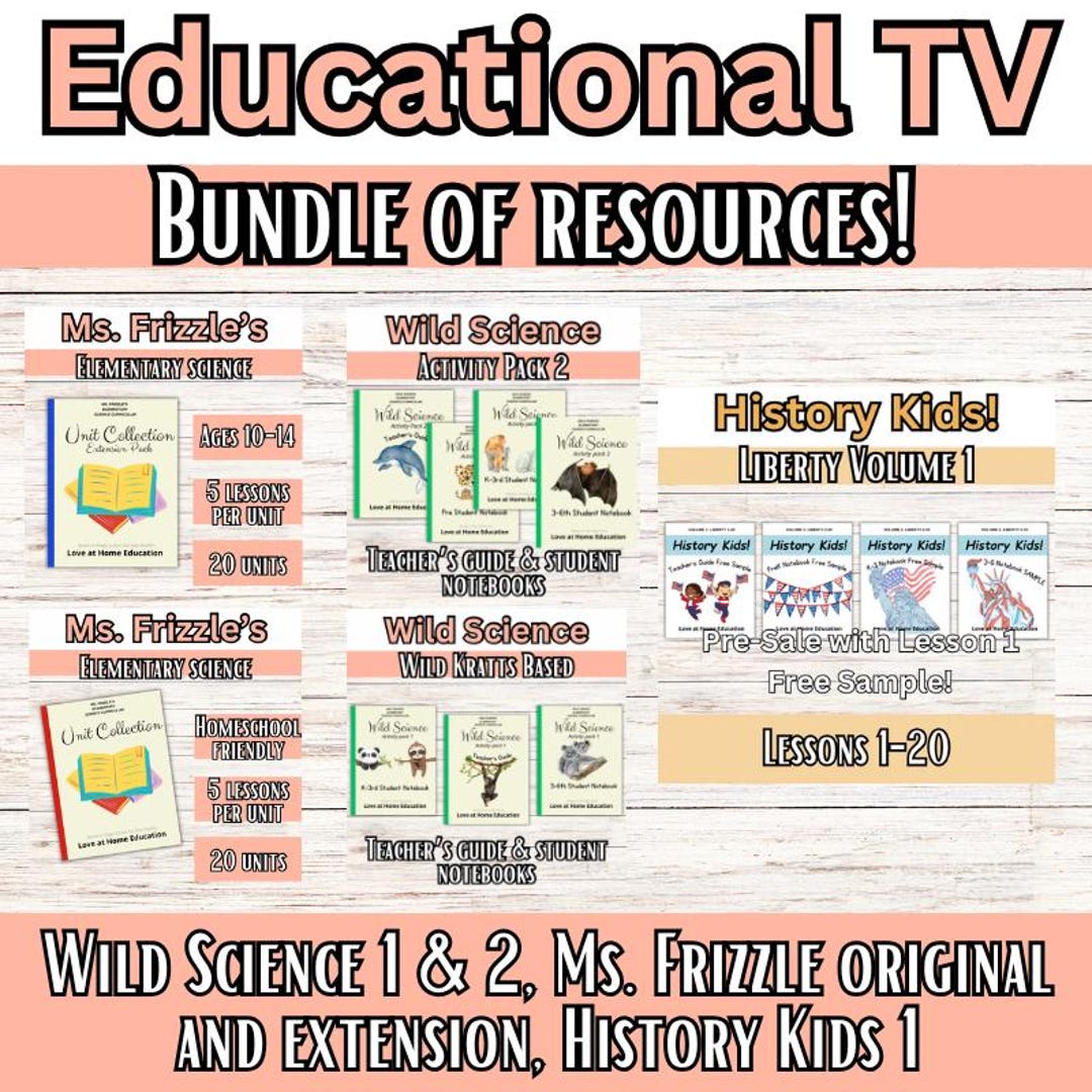 Educational TV Time Homeschool Curriculum Bundle – Ms. Frizzle, Wild ...