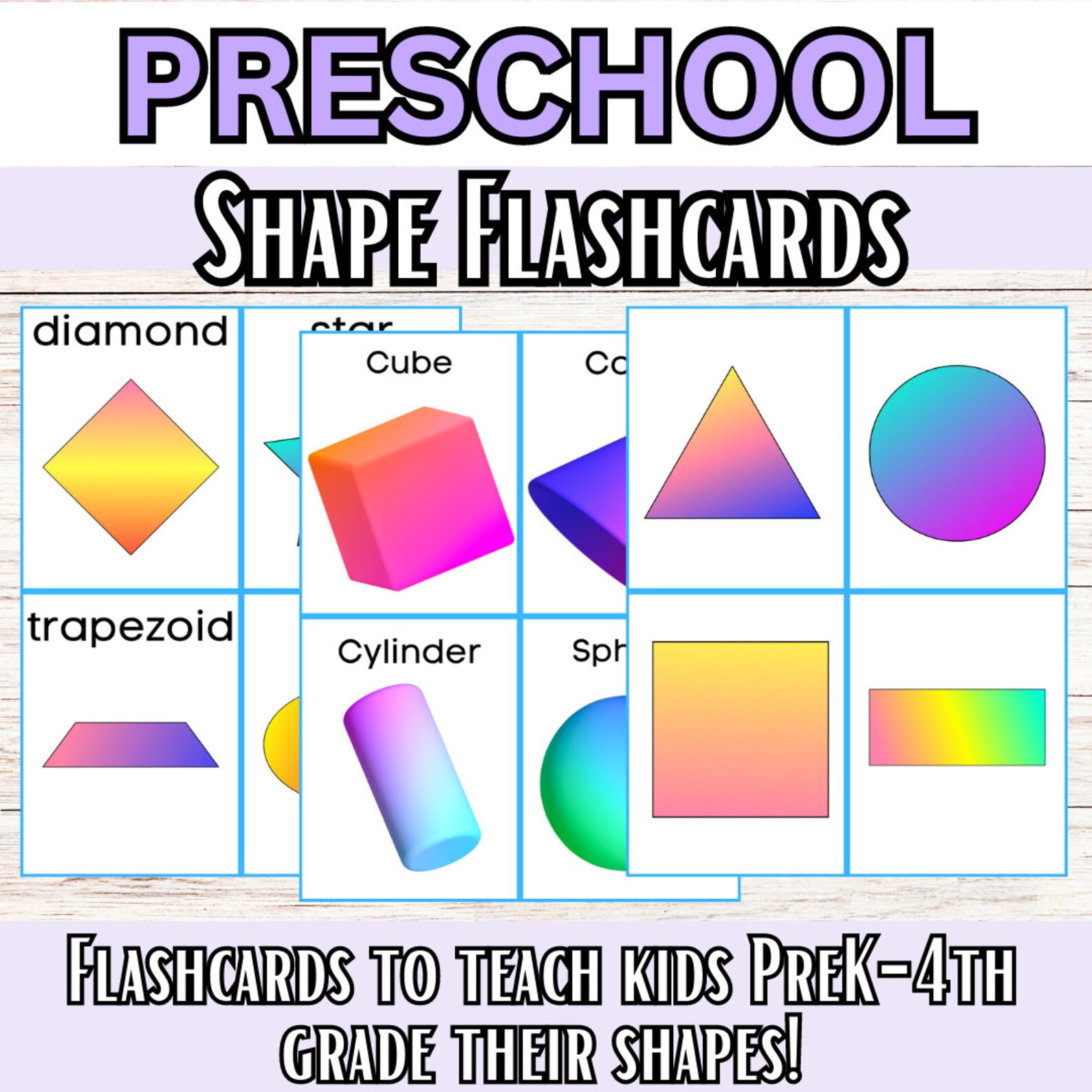 Prek-4th Grade Shape Card Game | Homeschool and Unschool Math Resources ...