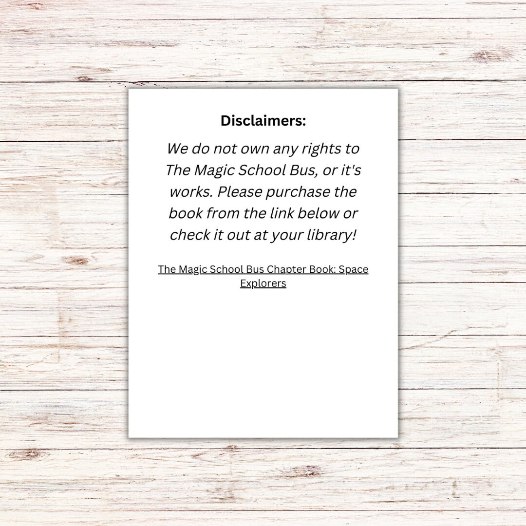 Space Explorers Book Guide From Magic School Bus Chapter Books ...