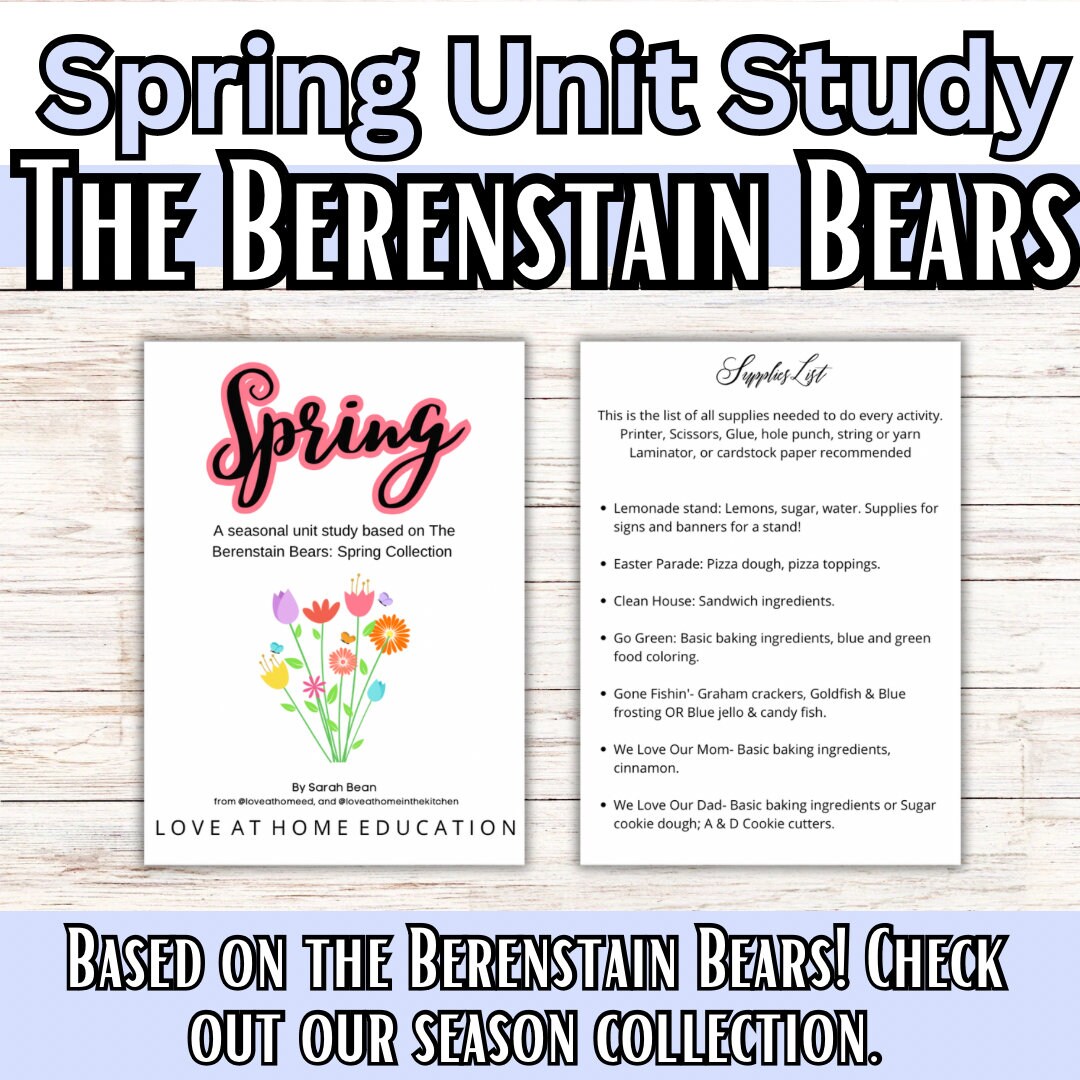 Spring With the Berenstain Bears Book Guide, Charlotte Mason Style ...