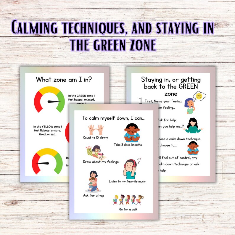 Calm Down Corner Emotional Learning Posters Empower Your Emotions With ...