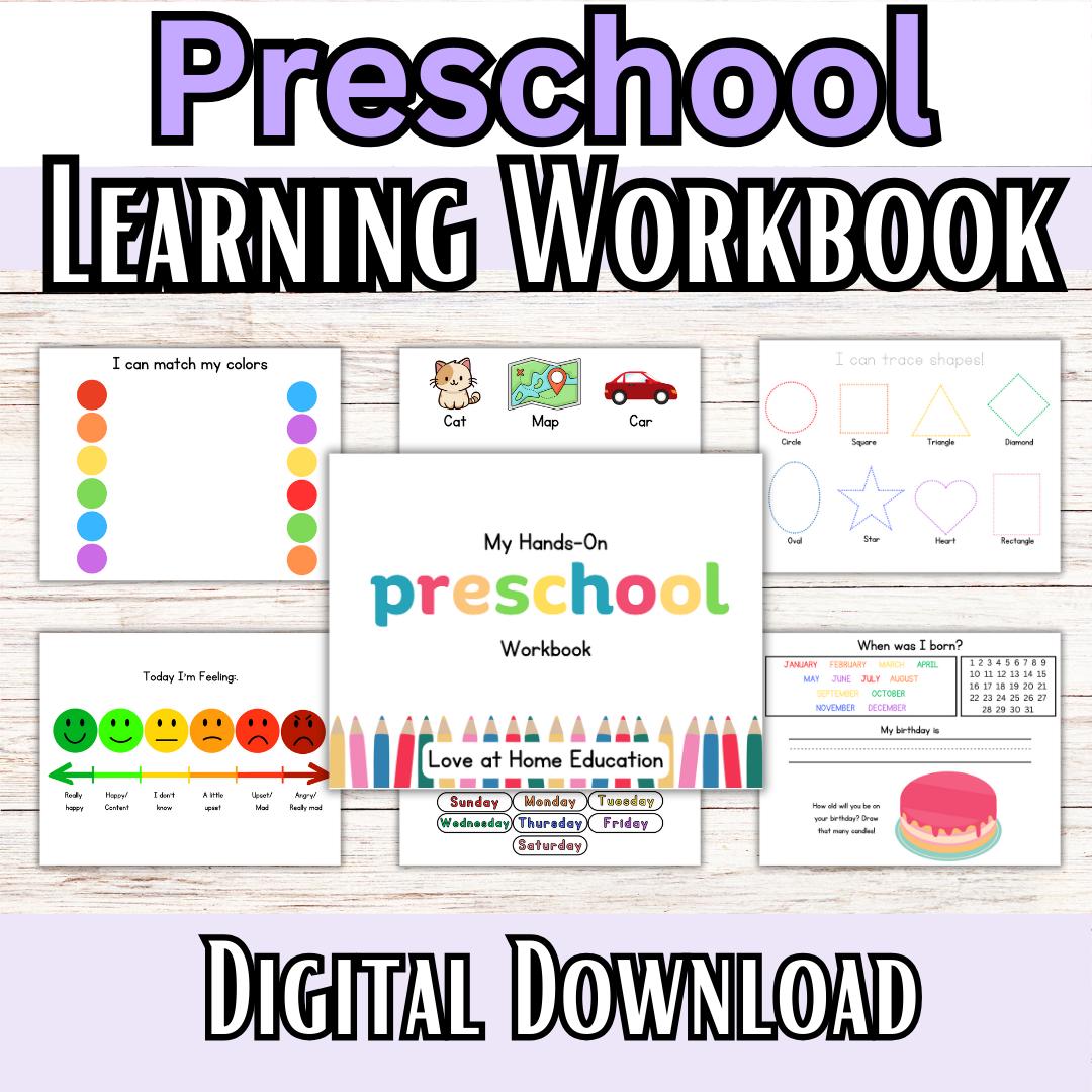My Kindergarten Workbook: Reuse Over and Over! Homeschool, Public ...