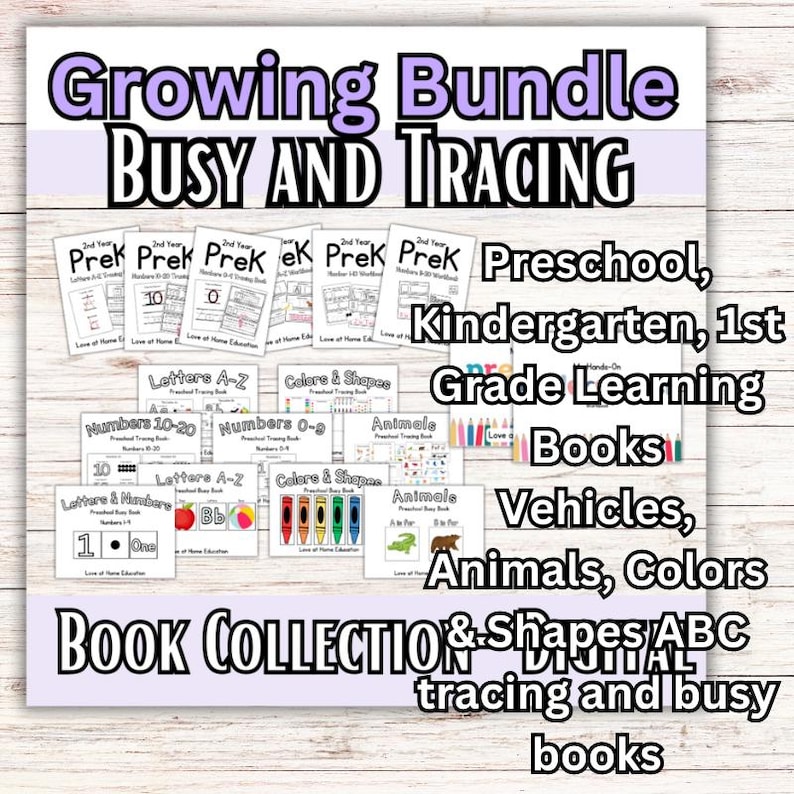 Preschool, Kindergarten, and 1st Grade Bundle- Home Education for ...