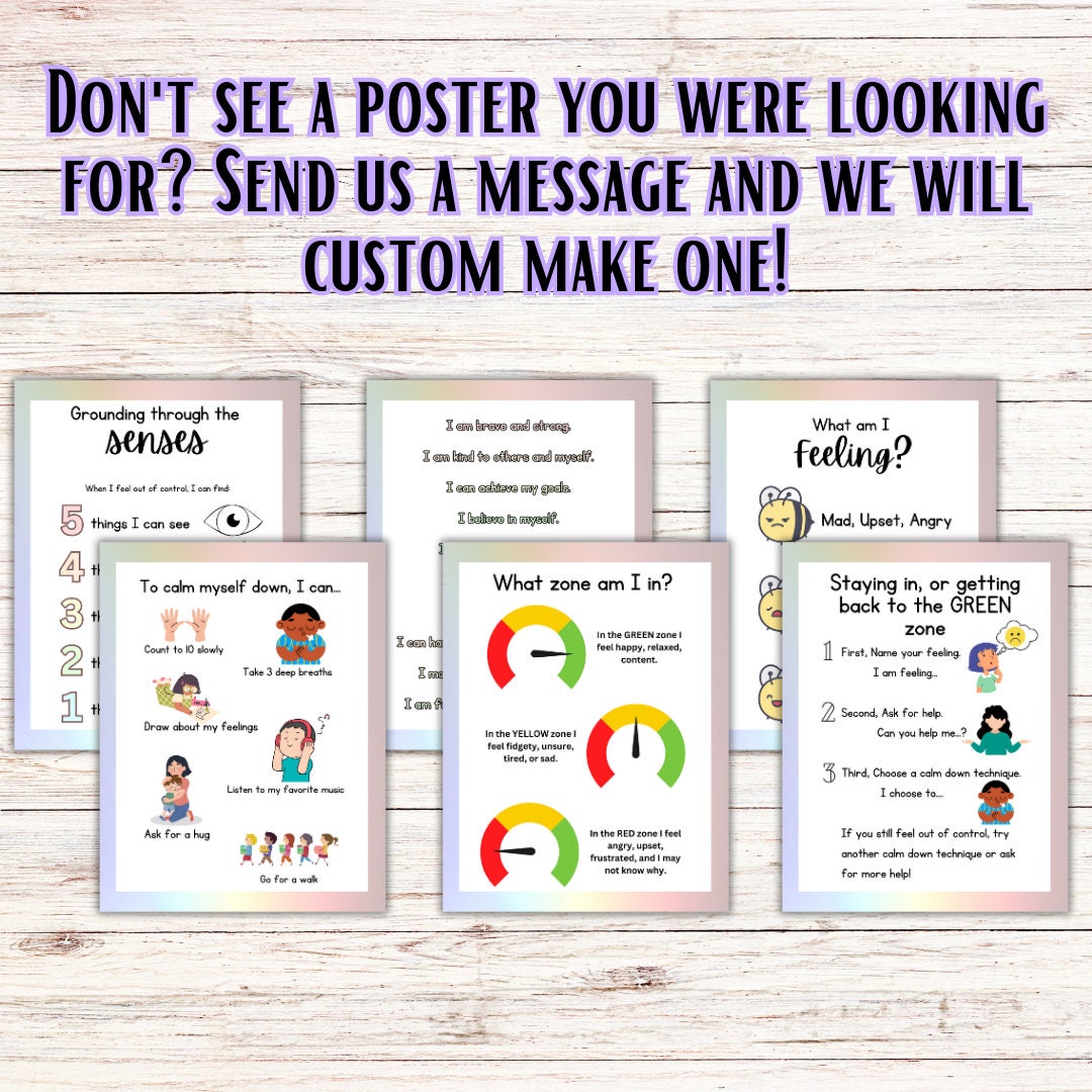 Calm Down Corner Emotional Learning Posters – Empower Your Emotions ...
