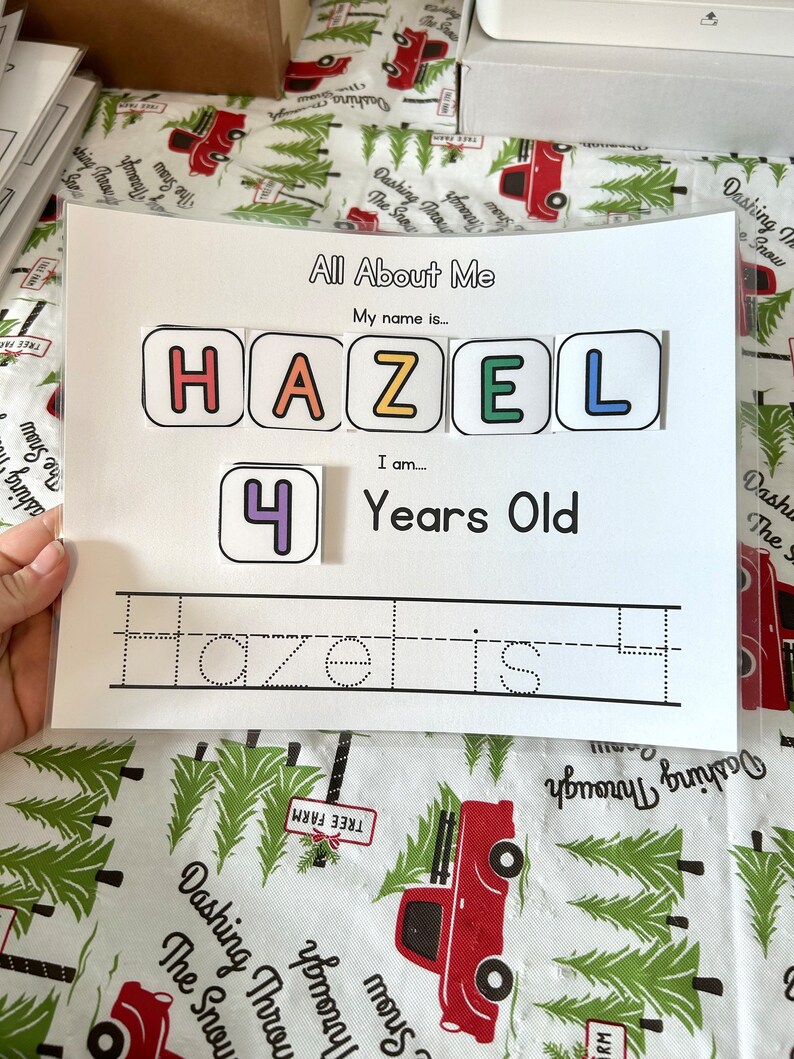 All About Me Pages Personalized Name, Age Busy Book for Preschoolers ...