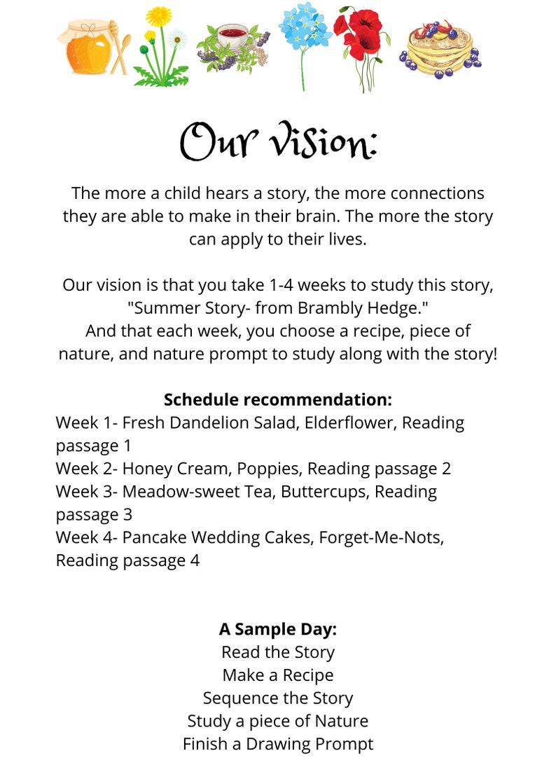 Brambly Hedge Summer Story Book Guide, Homeschool Literature and ...