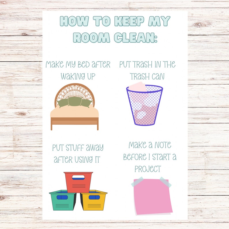 ADHD Cleaning Chore Cards for Kids, Teens, Adults (printable) - Etsy