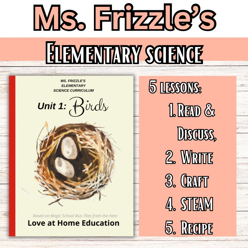 Ms. Frizzle's Birds Homeschool Unit – Elementary Science STEAM (digital ...