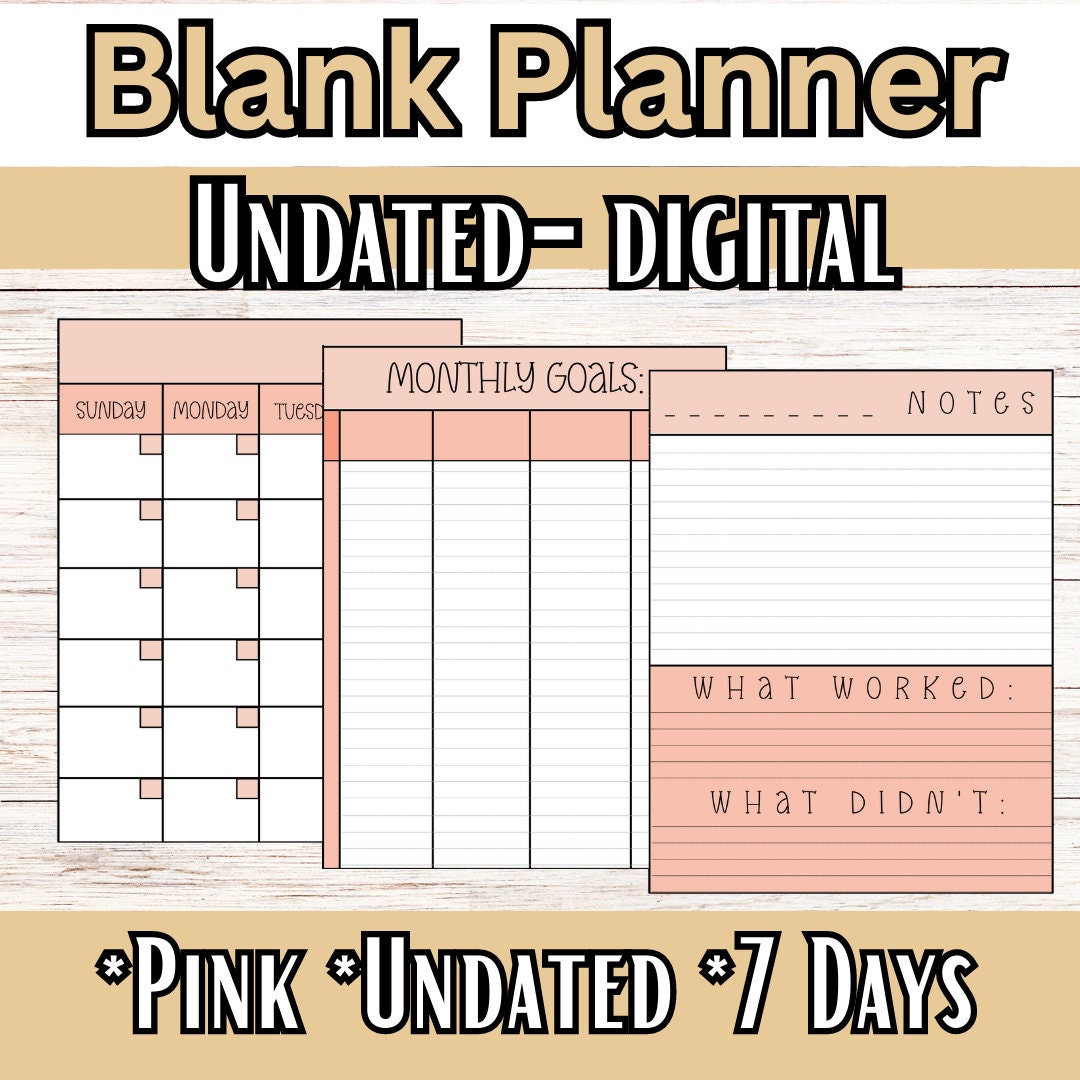 Pink Undated Homeschool Planner, Rhythm & Resources (digital Download ...