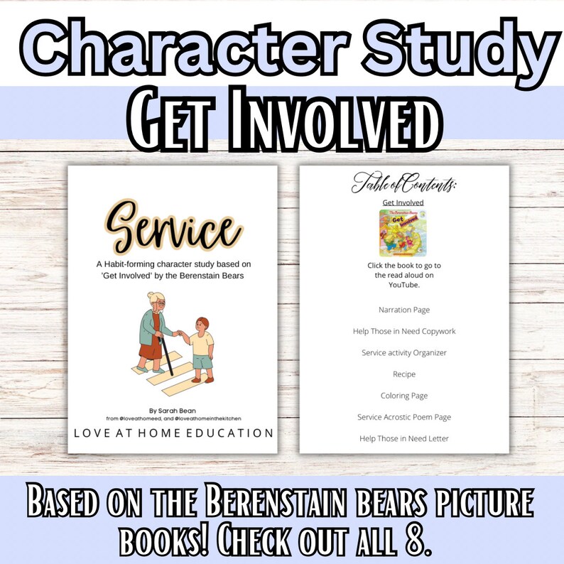 Berenstain Bears Character Study Bundle – Homeschool Bible Activities ...