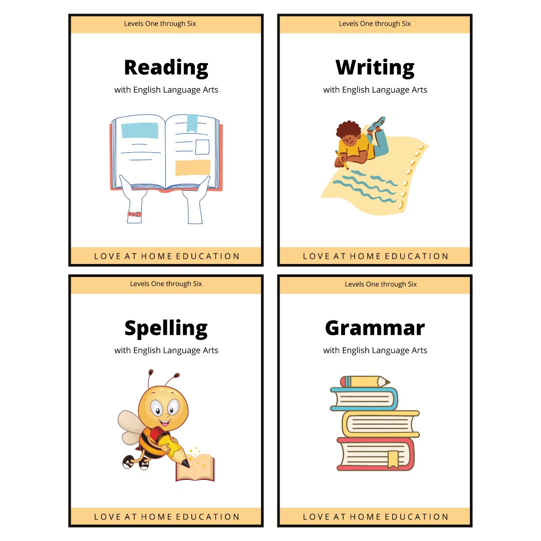 ELA Levels 1-6: 4 Unit Bundle (reading, Writing, Spelling, Grammar ...