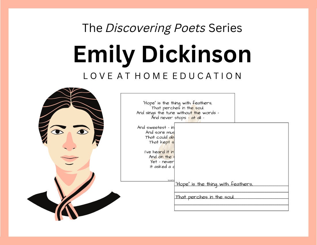 Discovering Poets Copywork Series: Emily Dickinson Homeschool Poetry ...